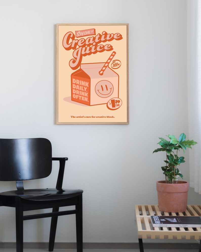 Creative Juice Retro Wall Art Retro Quote Wall Print Digital - Etsy