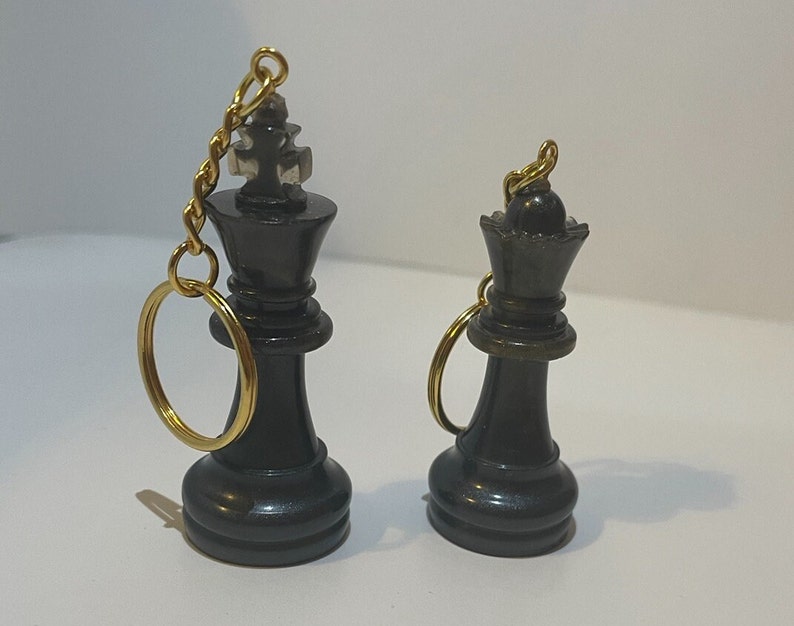 Him and Her/ King and Queen Chess Keychains - Etsy