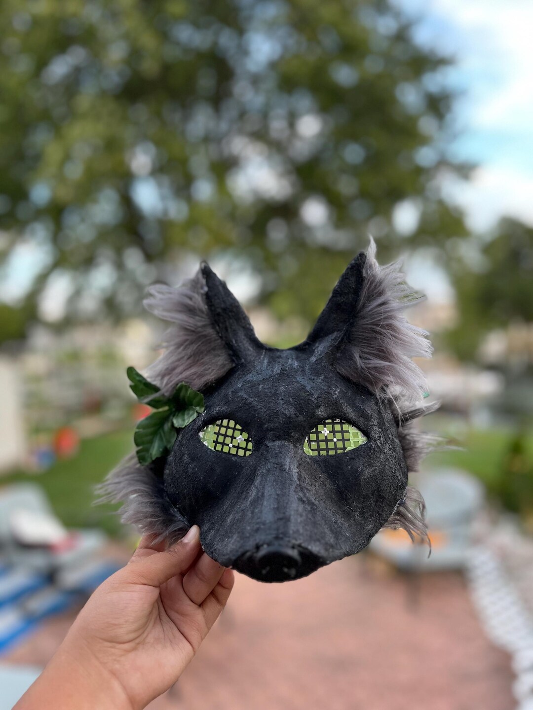 Handmade/ Custom Silver Fox Therian Mask - Etsy