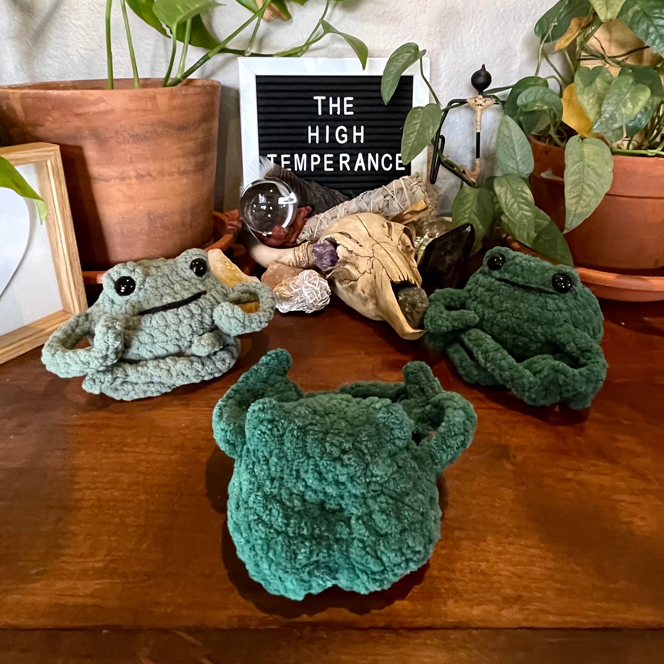 Cheeked up Chuck the Leggy Toad Hand Crocheted Plush and Squishy Chunky ...