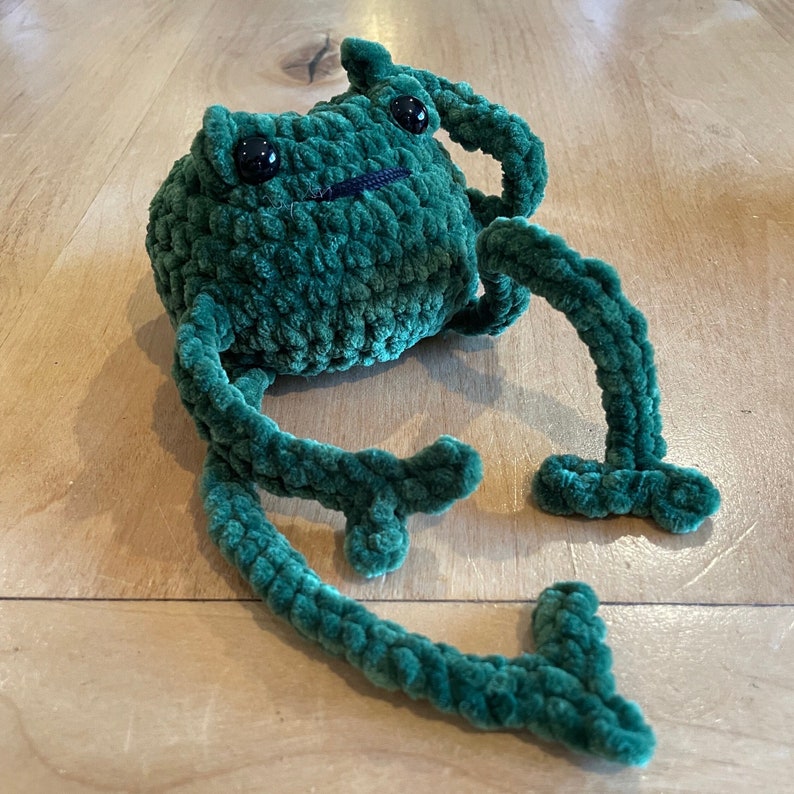 Cheeked up Chuck the Leggy Toad Hand Crocheted Plush and Squishy Chunky ...