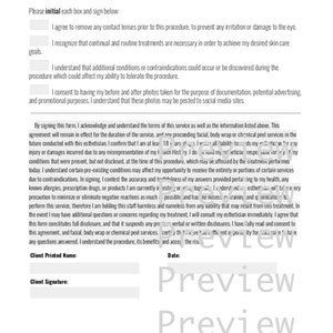 Facial, Body Wrap & Chemical Peel New Client Intake Form for ...