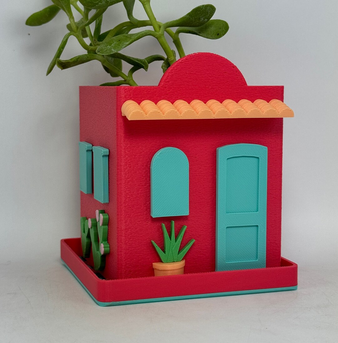 3" Bright Red Southwest Casita Planter - Etsy