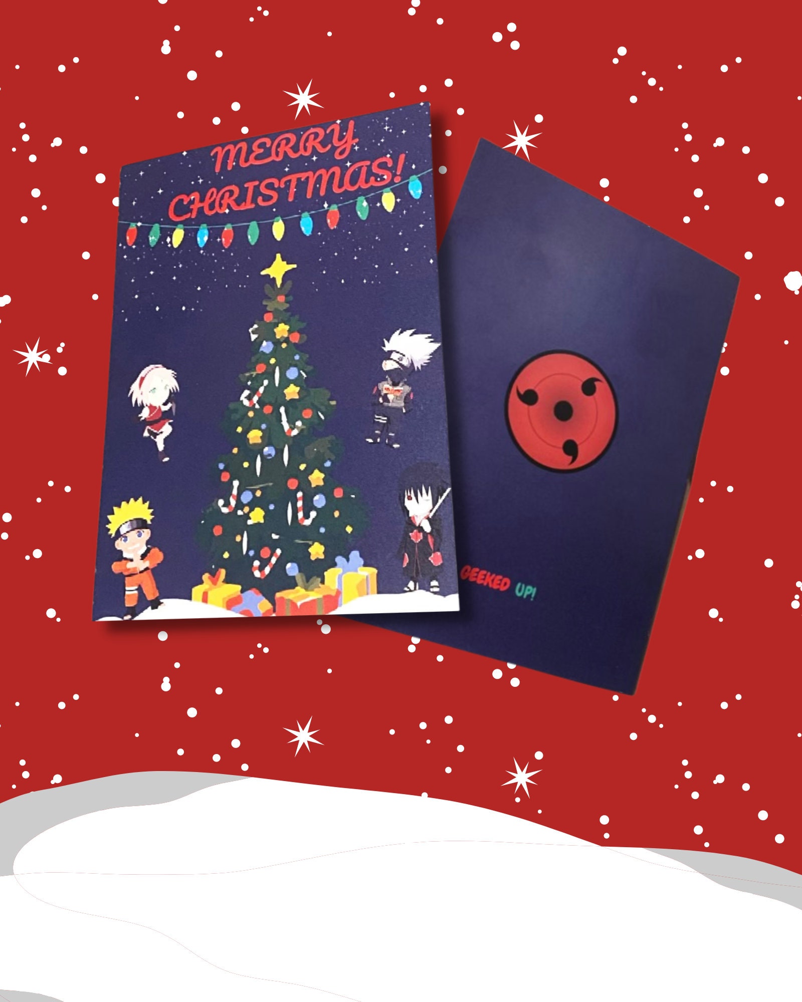 Anime Themed Christmas Cards, Anime Style Holiday Cards - Etsy