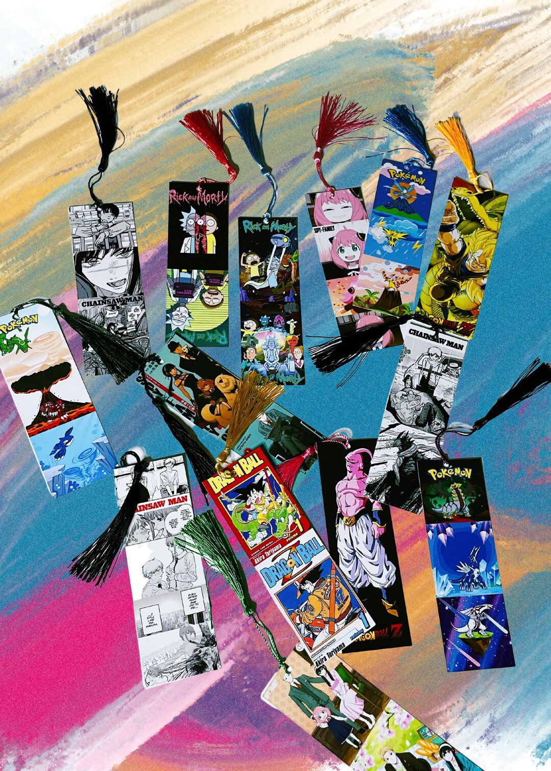 Anime Themed Bookmarks, Manga Style Bookmarks, Pop Culture Theme ...
