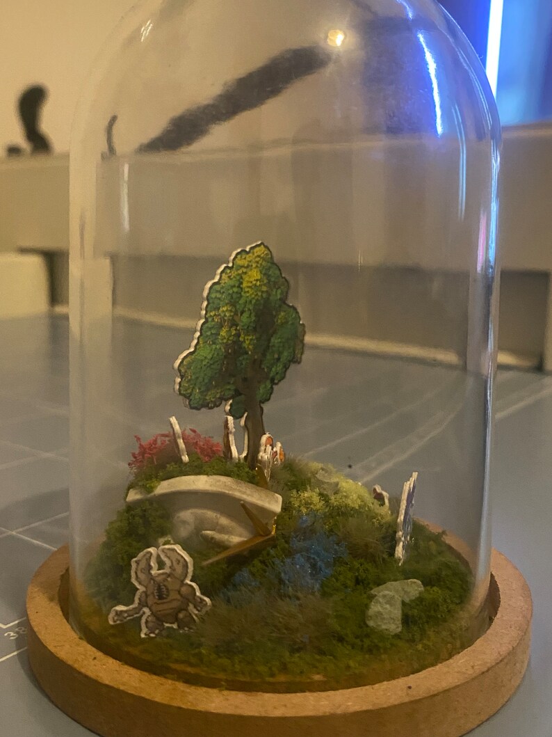 3D Diorama, Crystal Diorama Cylinder, Unique Gift for Gamers - Etsy