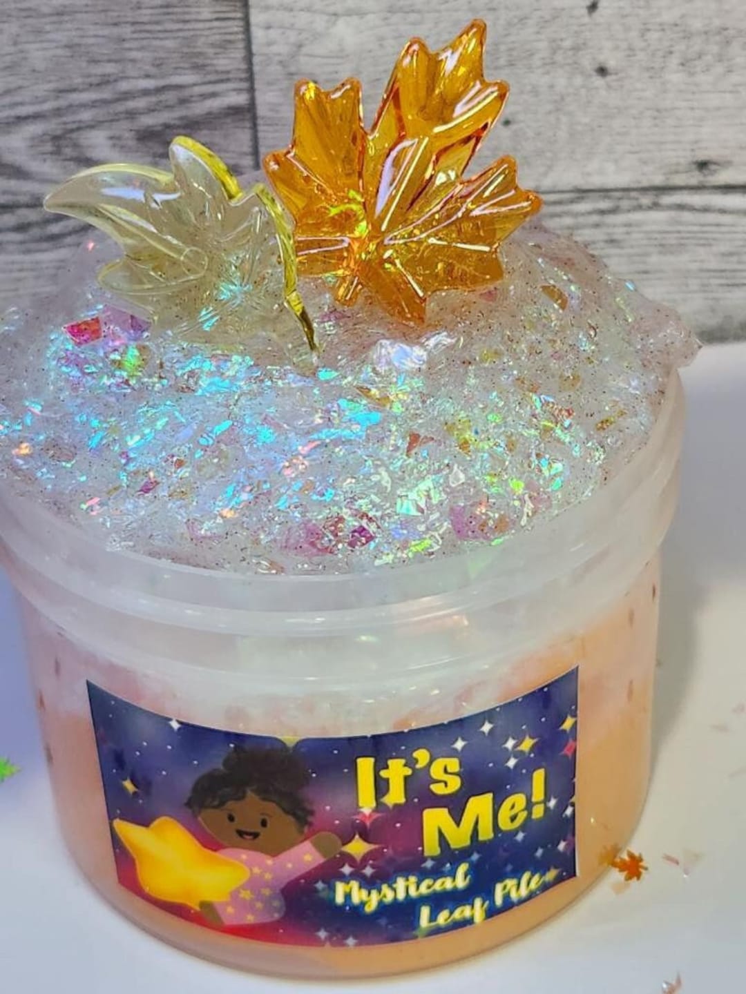 Mystical Leaf Pile DIY Slime Orange Slime Iridescent - Etsy