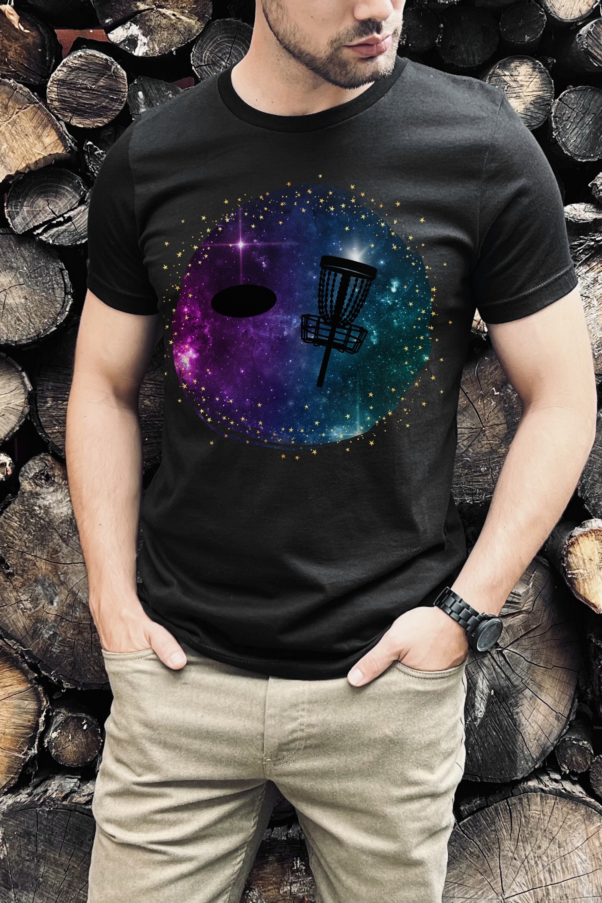 Disc Golf Space T-shirt, Unisex Disc Golfing Fun Shirt, Disc Golfer ...