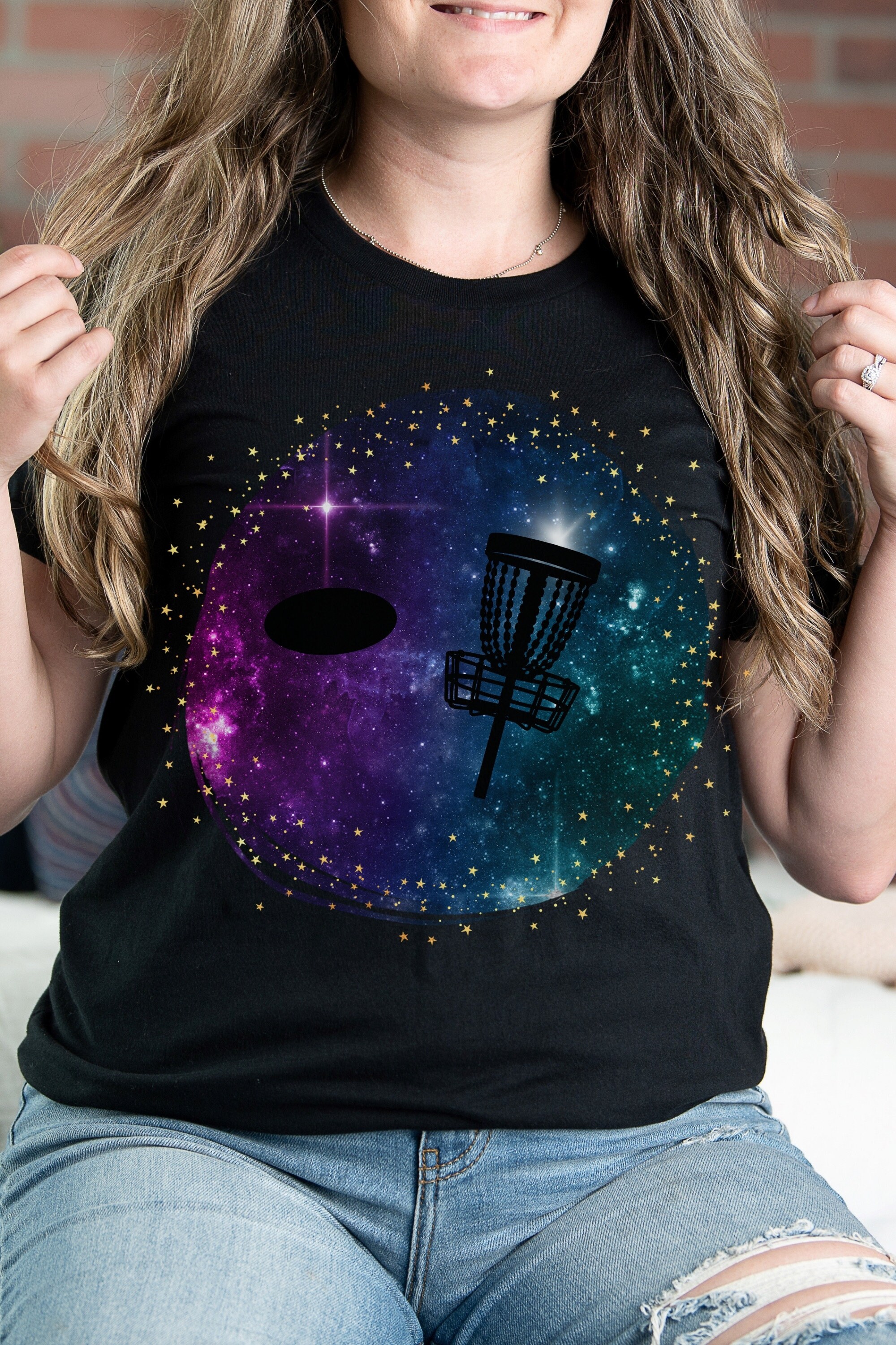 Disc Golf Space T-shirt, Unisex Disc Golfing Fun Shirt, Disc Golfer ...