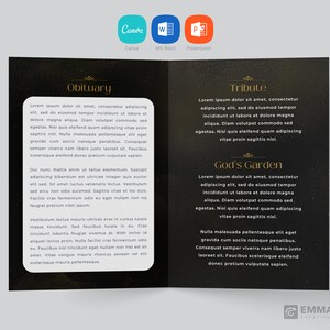 Gold Luxury Funeral Template Funeral Template Funeral - Etsy