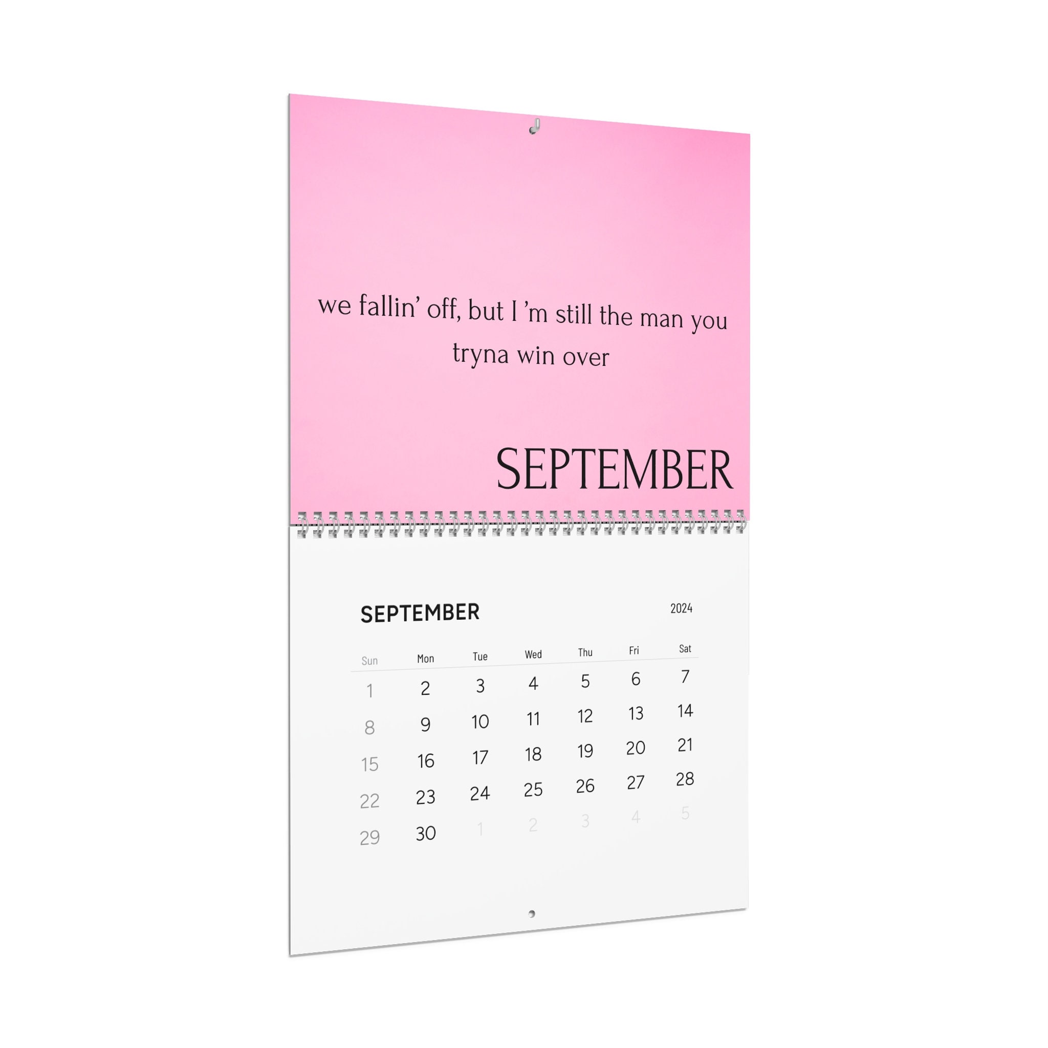 2024 Slime you out OVO Drake SZA Lyric Hanging Wall Calendar sold by ...