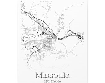 Missoula Montana Canvas - Etsy