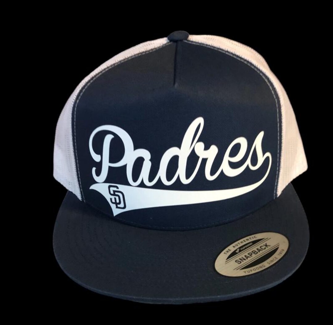 White SD Padres Snapback Hat - Etsy