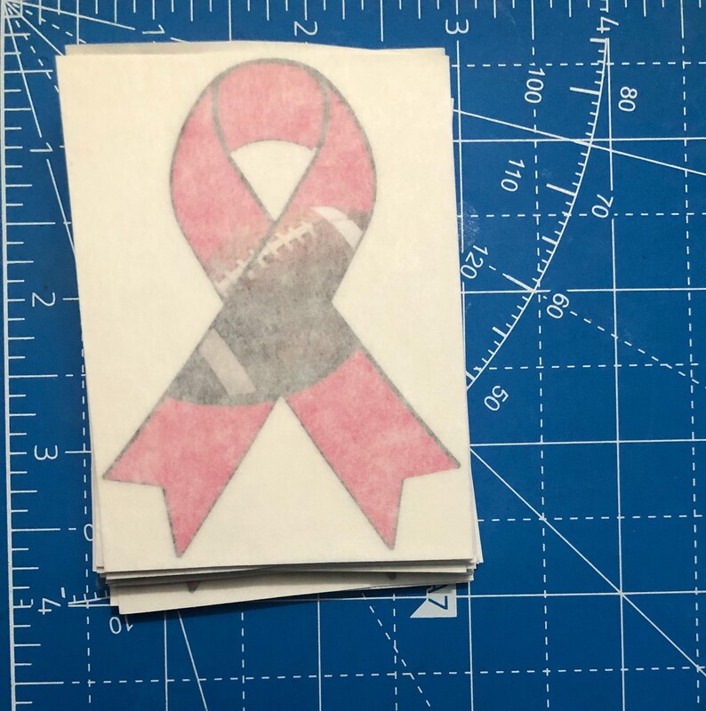 24 Breast Cancer Football Helmet Decals - Etsy