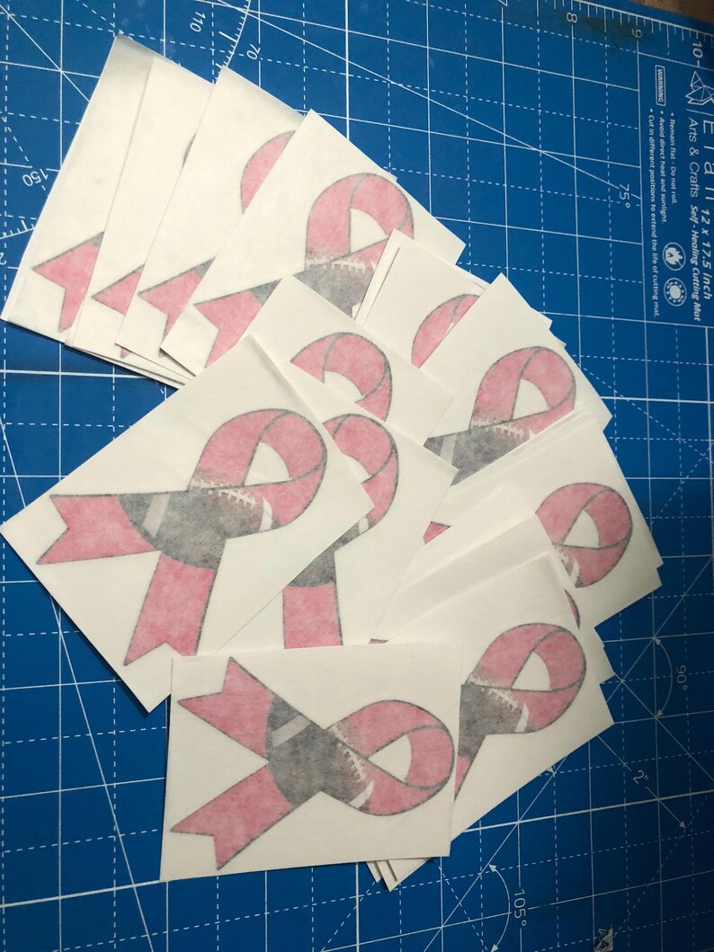 24 Breast Cancer Football Helmet Decals - Etsy