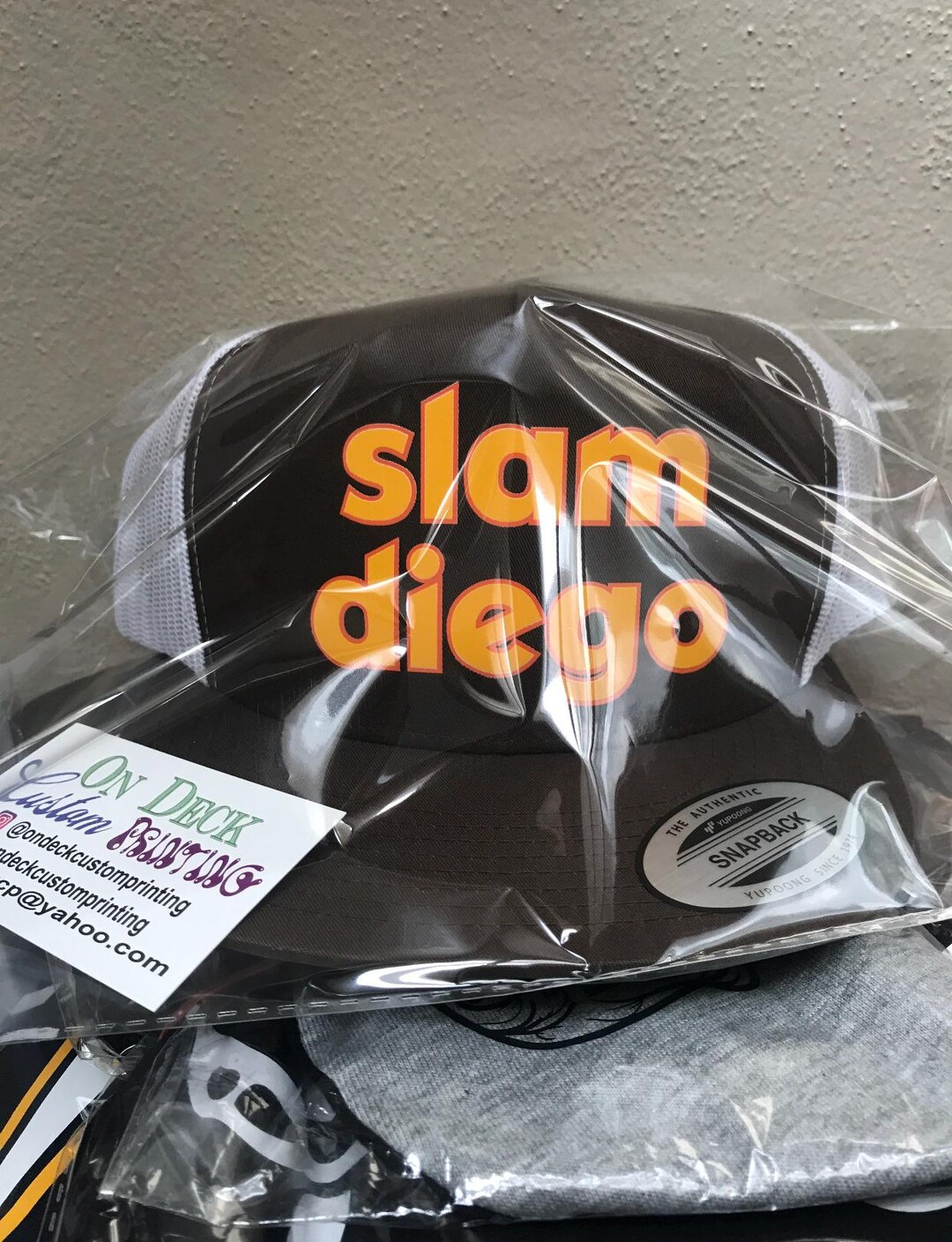 Slam Diego Brown Snapback Hat - Etsy