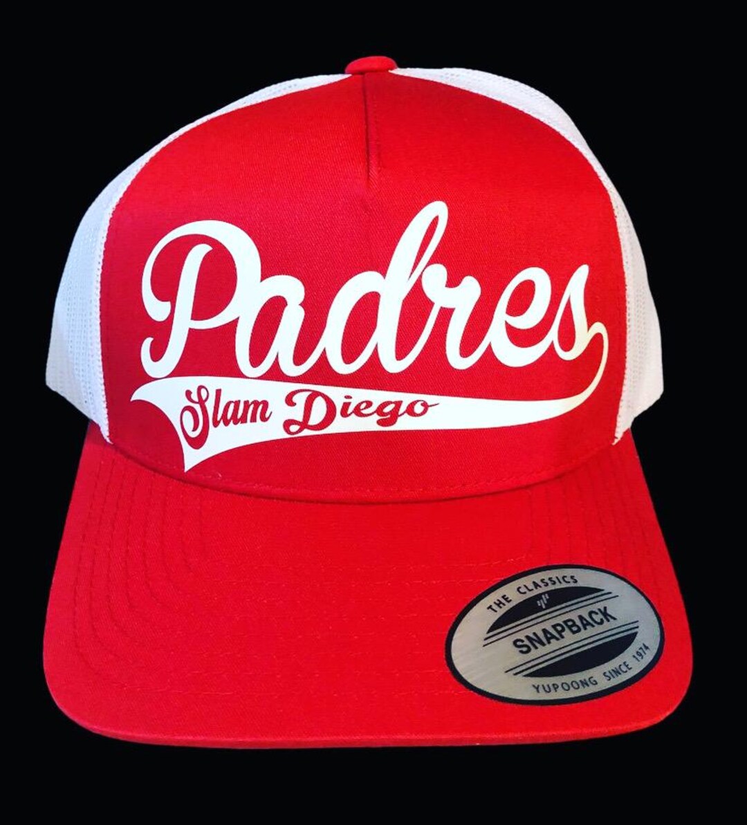Red Slam Diego Padres Snapback Hat - Etsy