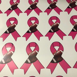 24 Breast Cancer Football Helmet Decals - Etsy