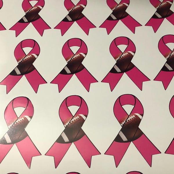Breast Cancer Football Helmet Decals - Etsy