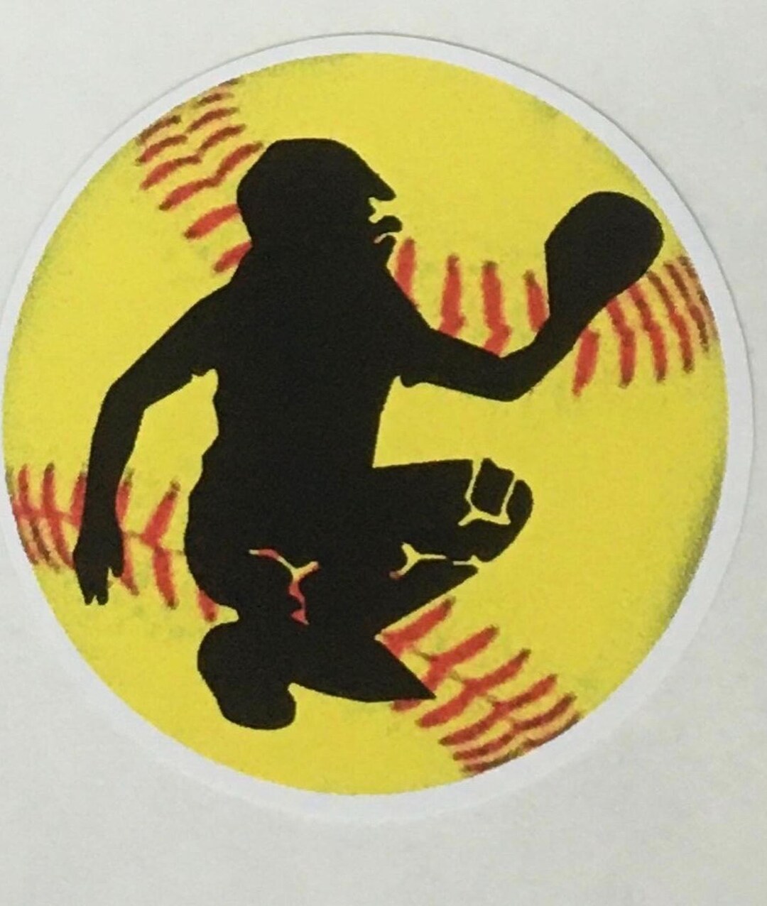 Softball Catcher Decal - Etsy