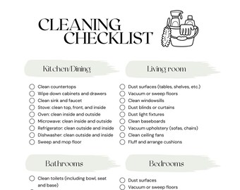 Editable Cleaning Card, Cleaning Planner Printable, Room Cleaning ...