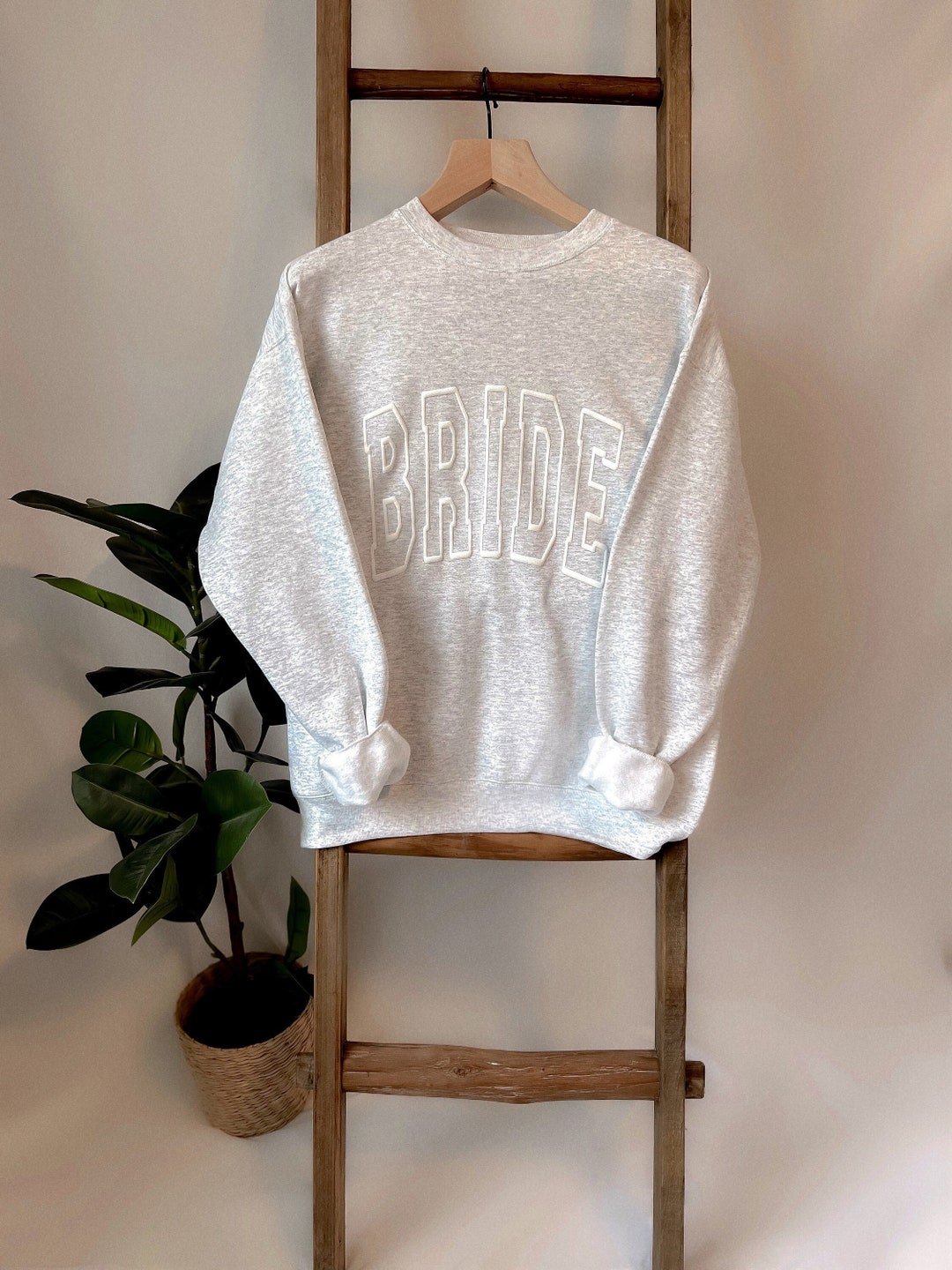 Bride Sweatshirt, Embossed Bride Sweatshirt, Bride Gift, Bride Crewneck ...