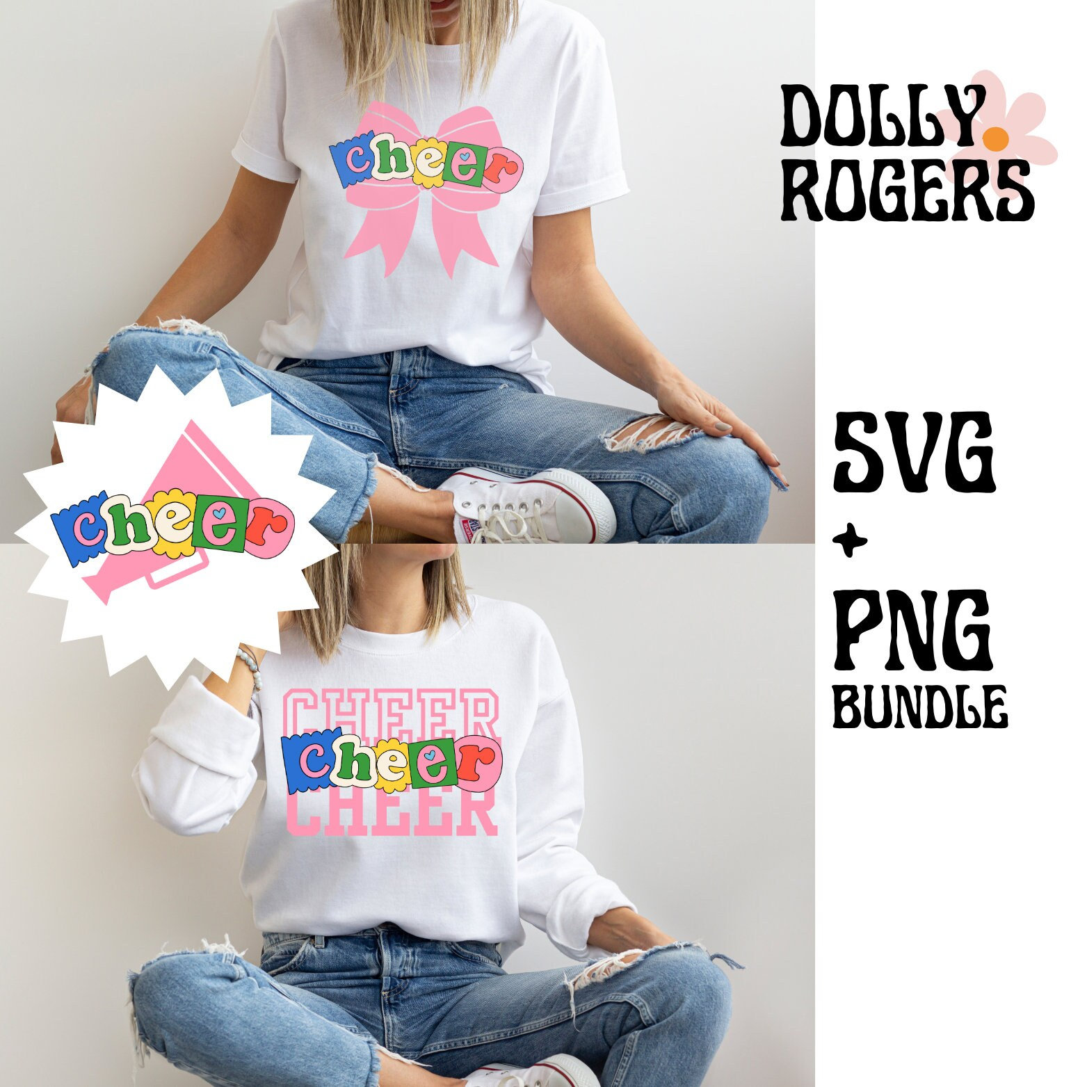 Cheer SVG File | Instant Download | Cheer T-shirt Design | Cheerleader ...