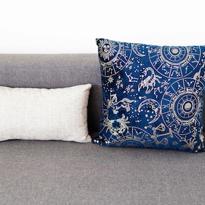 Cozy Plush Celestial Indigo Decorative Pillow Case - Etsy
