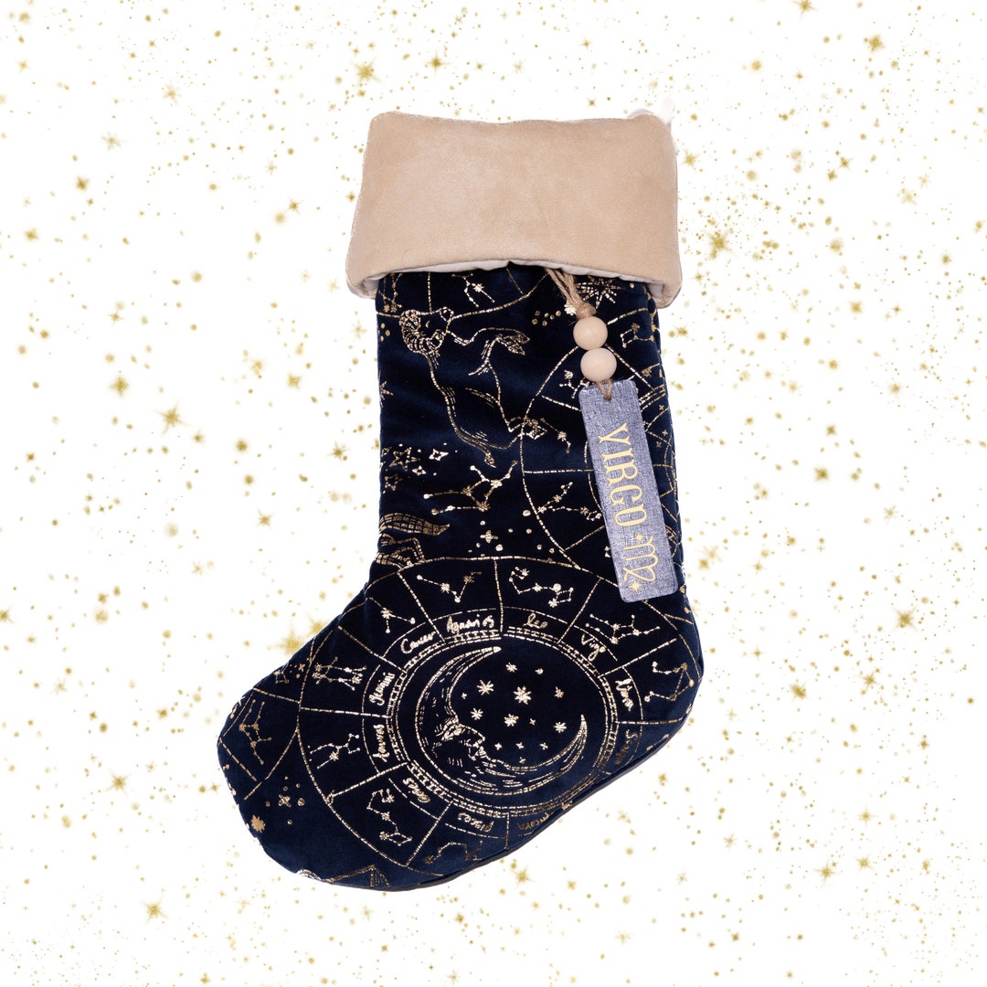 Personalized Celestial Zodiac Christmas Stocking With Customized Name ...