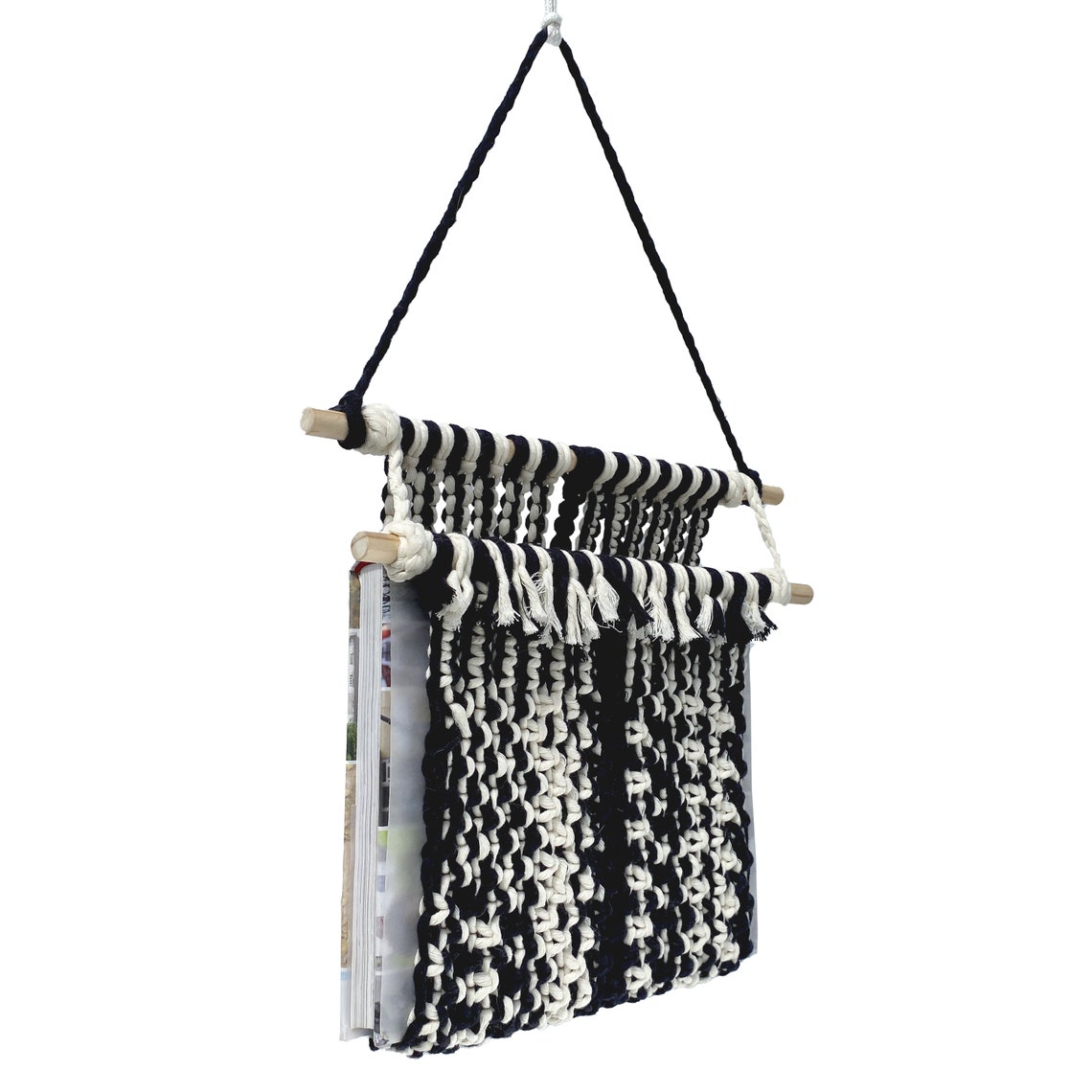 Macrame Book Hanger, Macrame Book Holder, Boho Home Decor, Farmhouse ...