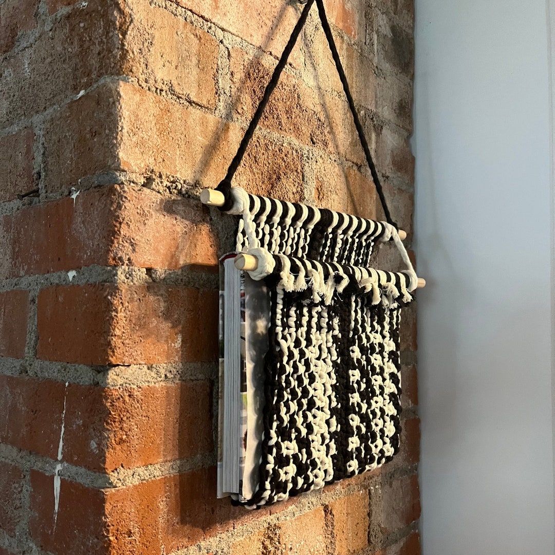 Macrame Book Hanger, Macrame Book Holder, Boho Home Decor, Farmhouse ...