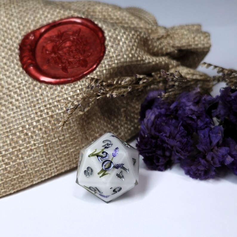 Lavender Vida Loca White, Handmade, Hand Painted Flowers, Polyhedral ...