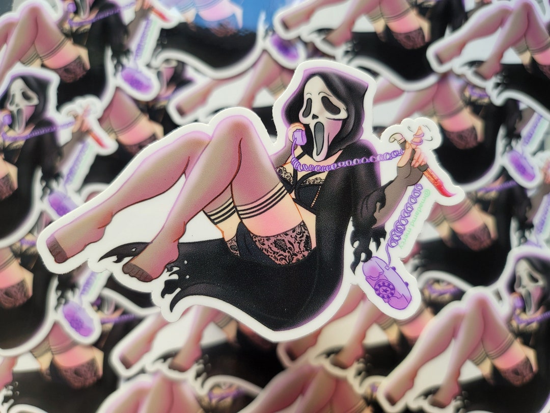 Sexy Pinup Horror Ghostface Scream Sticker - Etsy