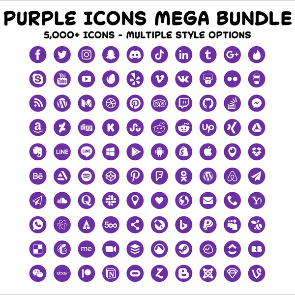 Purple Icons - Etsy