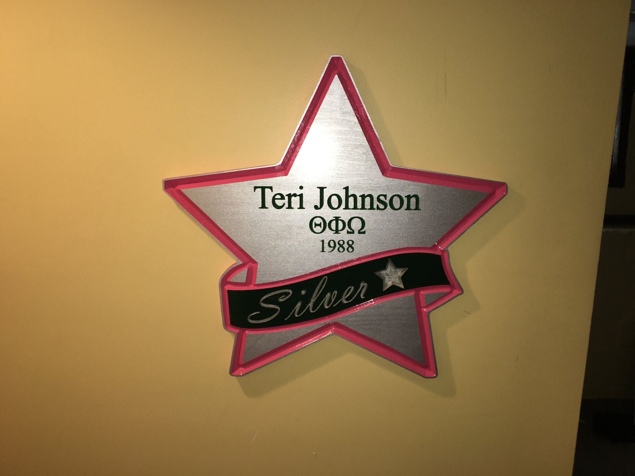 Alpha Kappa Alpha Silver Star 16 Tall Medium - Etsy