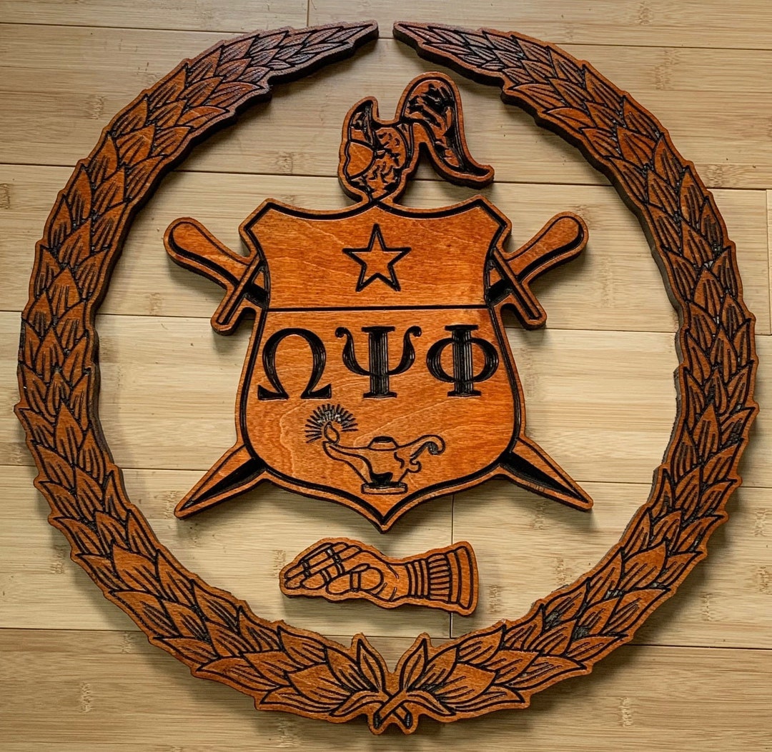 Omega Psi Phi Shield 1919 Stained 24 Tall - Etsy