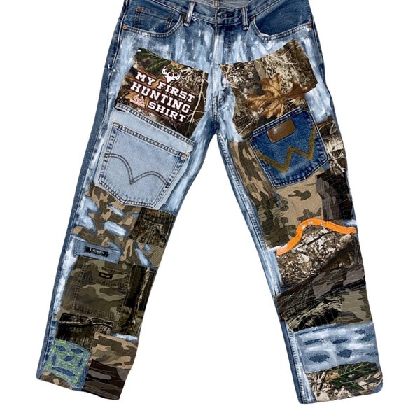 Patchwork Jeans - Etsy