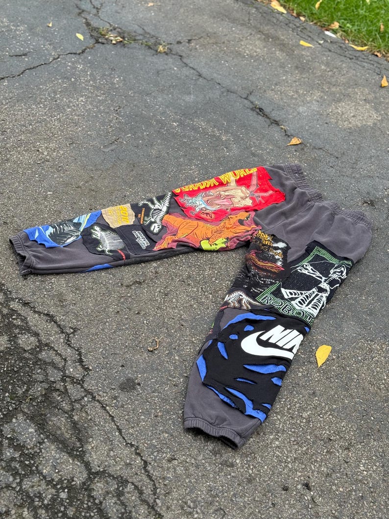 Patchwork Sweatpants (medium) - Etsy