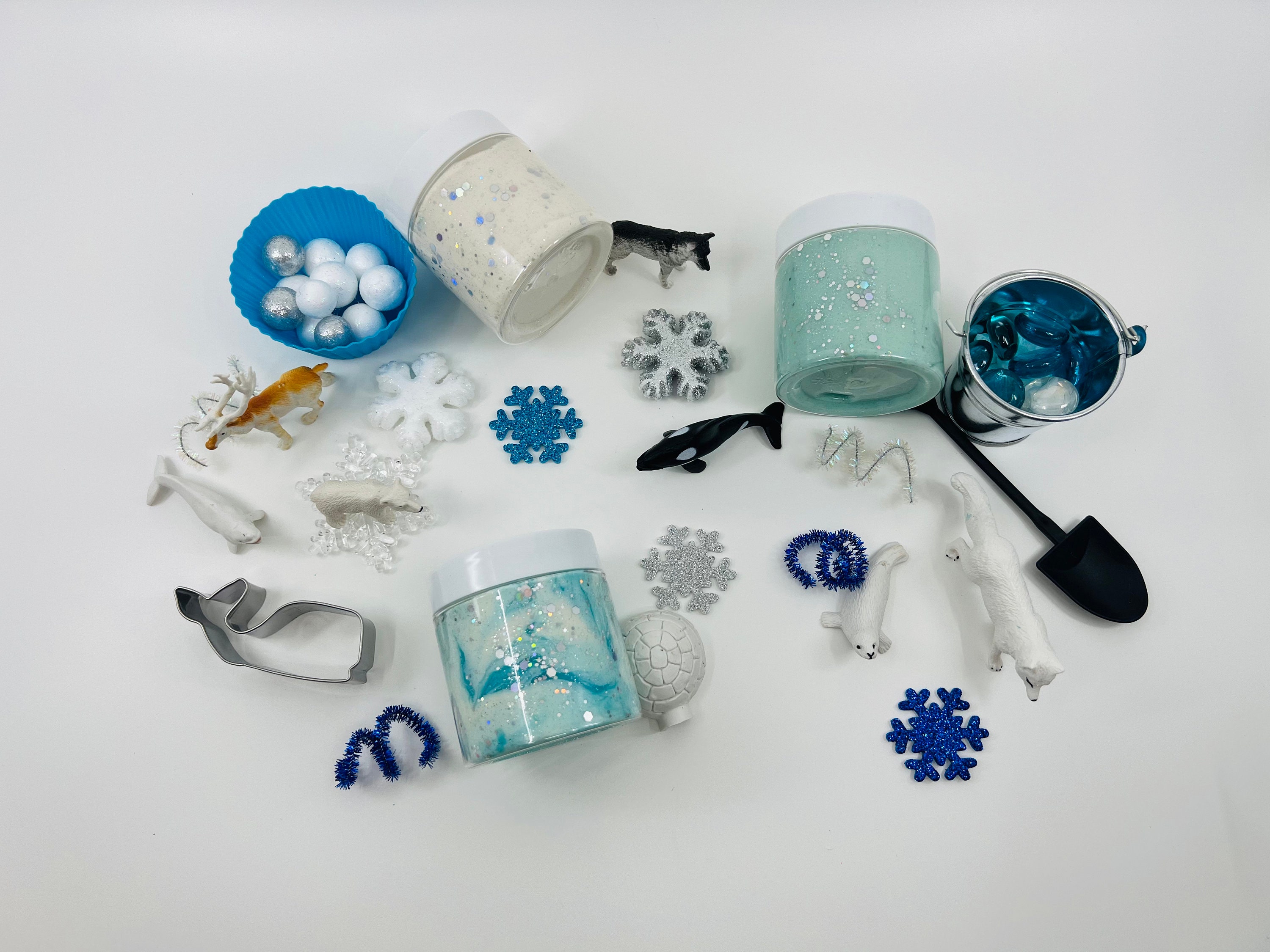 Arctic Play Dough Kit Arctic Animals Play Dough Kit Winter - Etsy