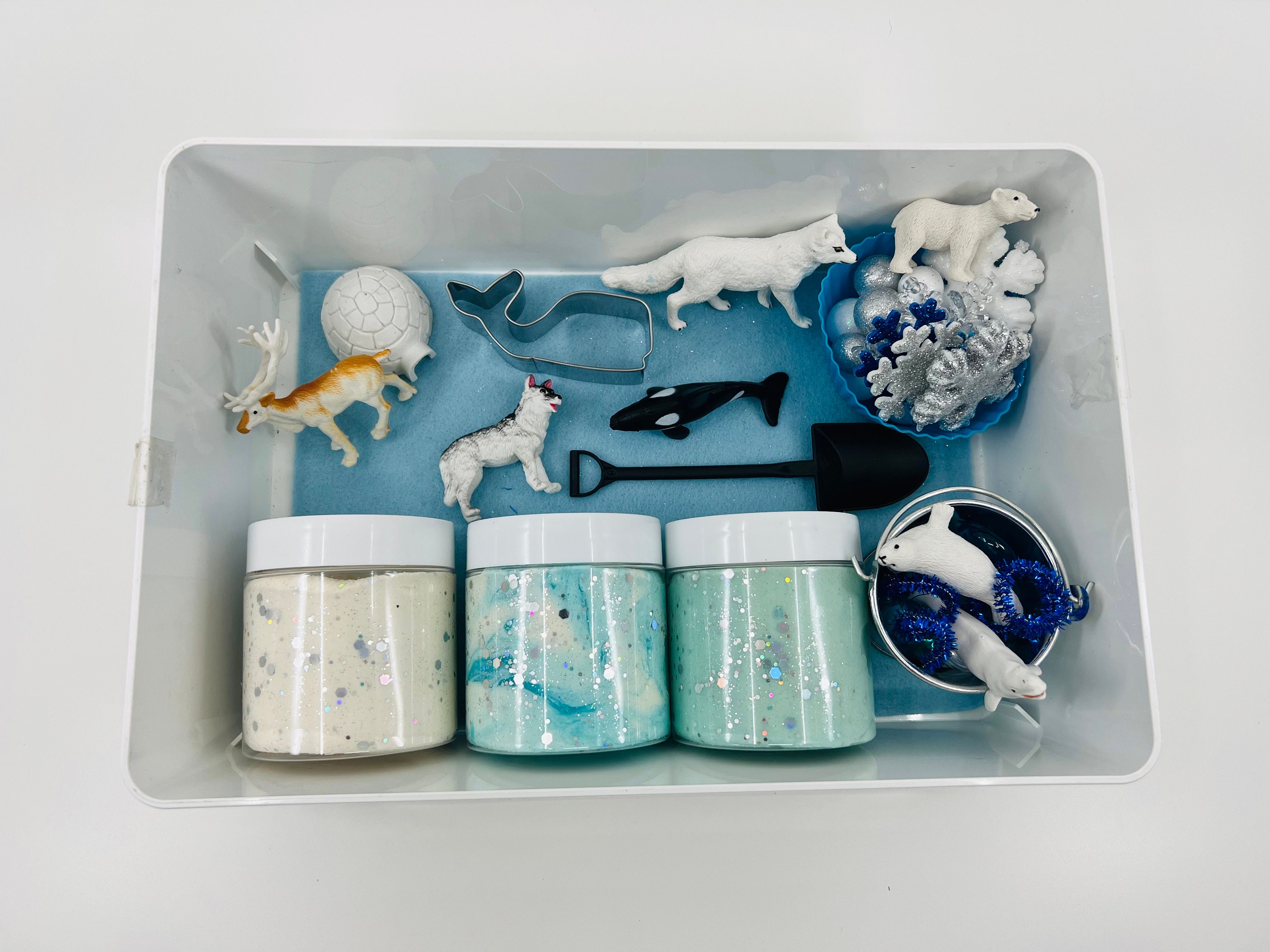 Arctic Play Dough Kit Arctic Animals Play Dough Kit Winter - Etsy