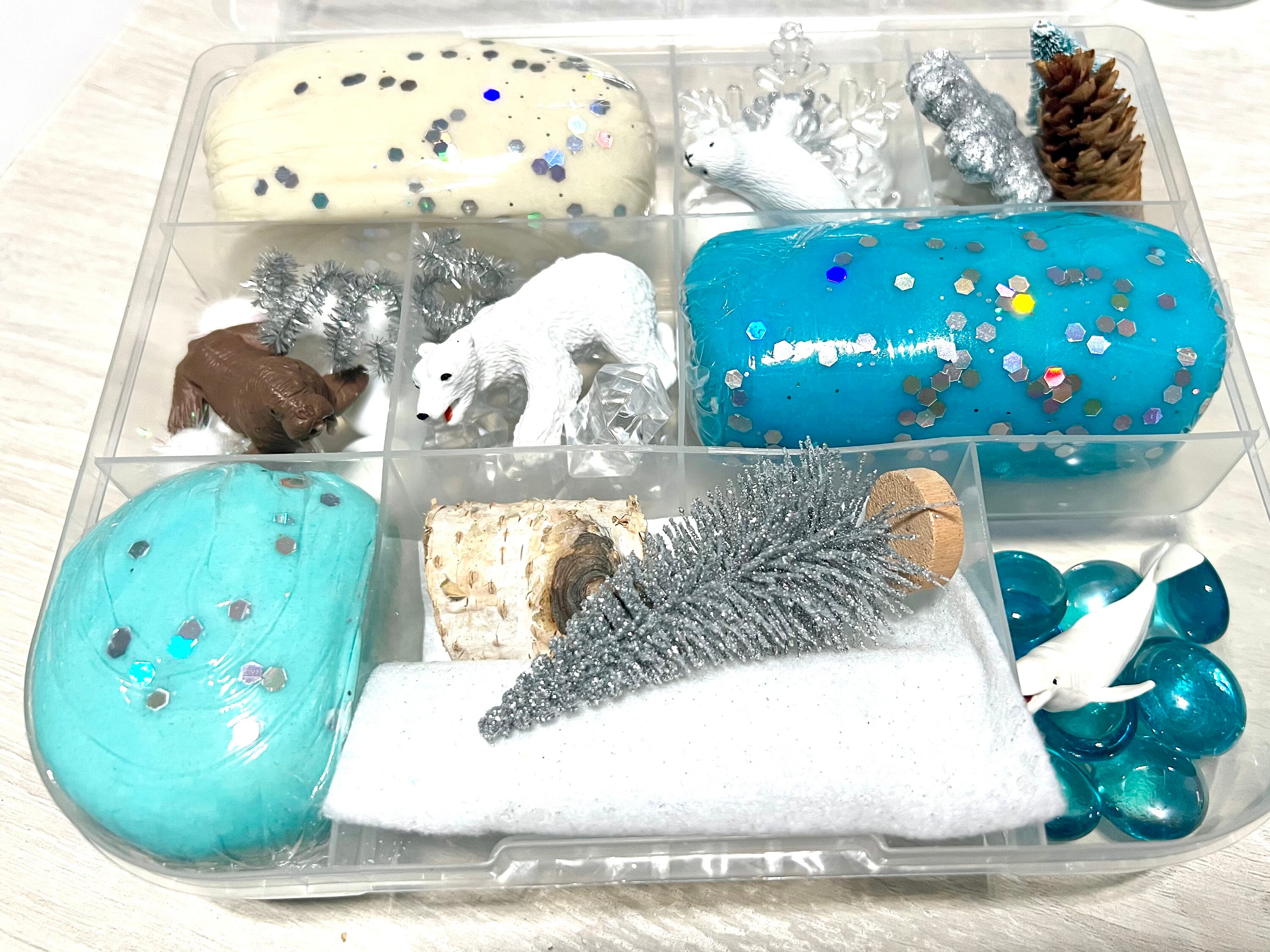 Arctic Animals Play Kit Arctic Animals Play Dough Kit Winter - Etsy