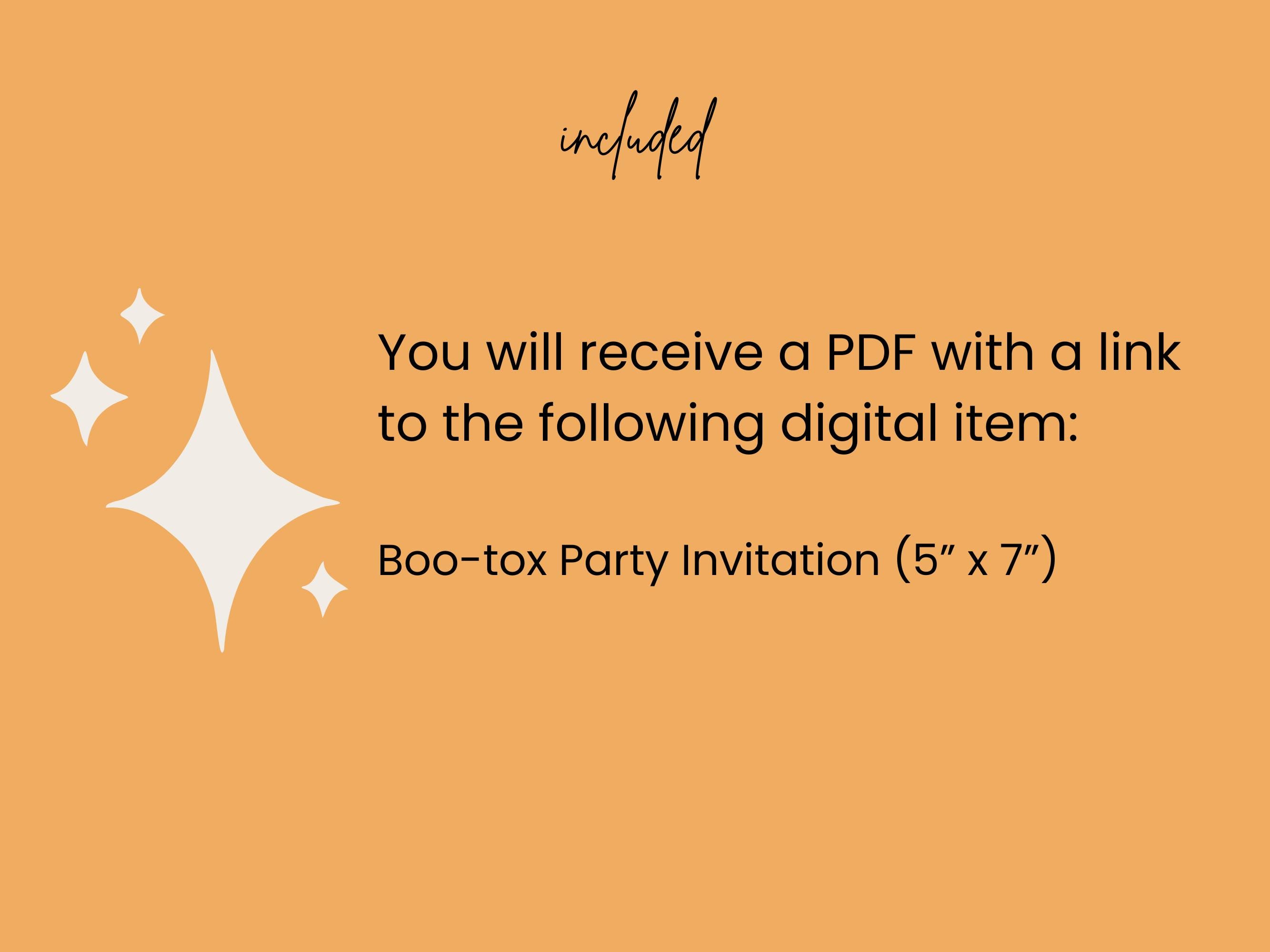Boo-tox Bash: Spooktacular Botox Halloween Party Invitation Template - Etsy