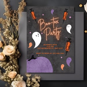 Boo-tox Bash: Spooktacular Botox Halloween Party Invitation Template - Etsy