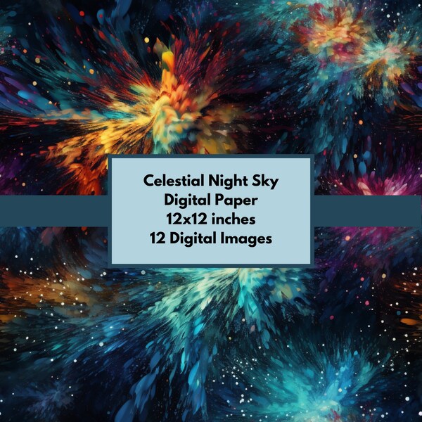 Galaxy Themed Scrapbook Paper - Etsy