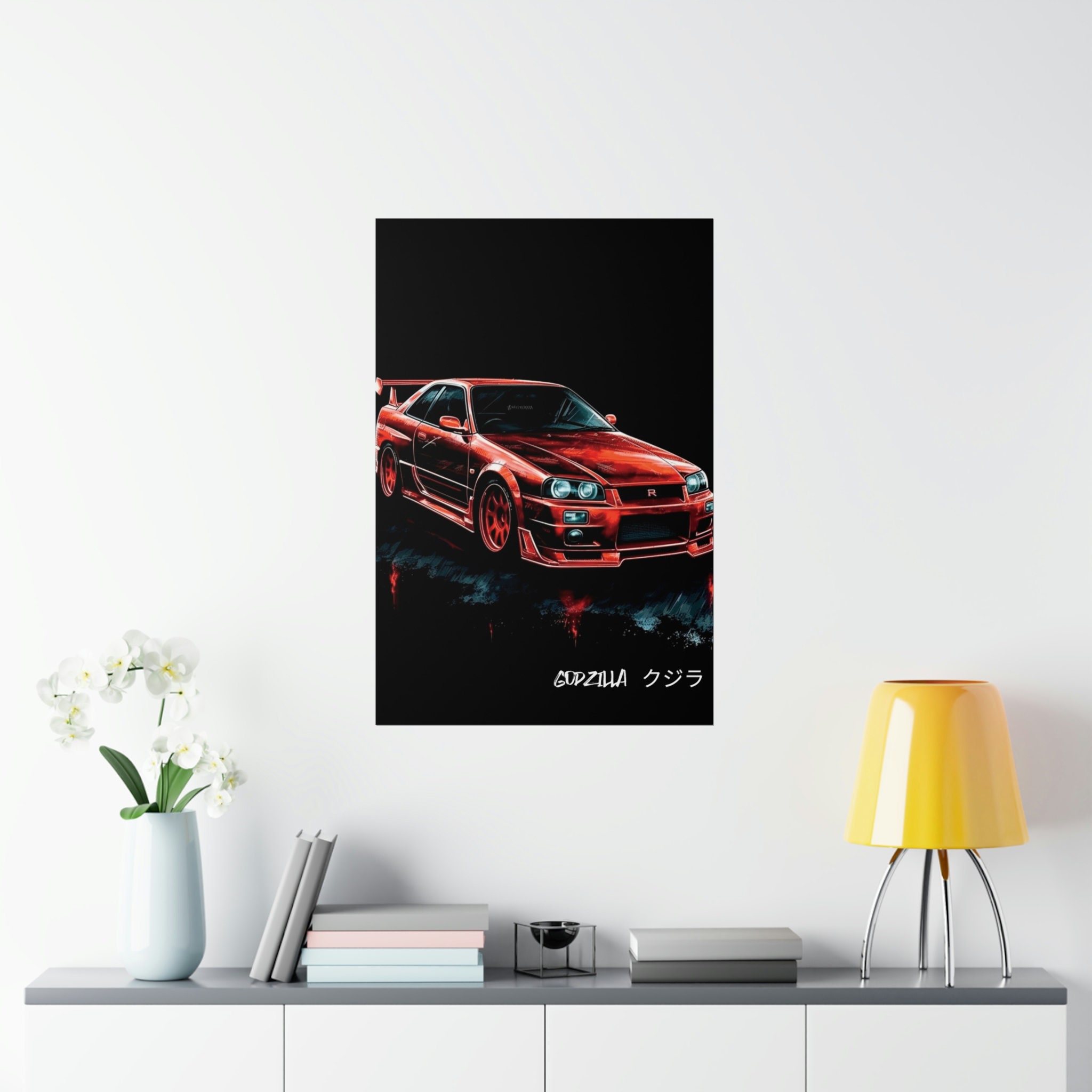 Nissan Skyline GT-R R34 Godzilla Wall Art High-quality Car - Etsy Hong Kong