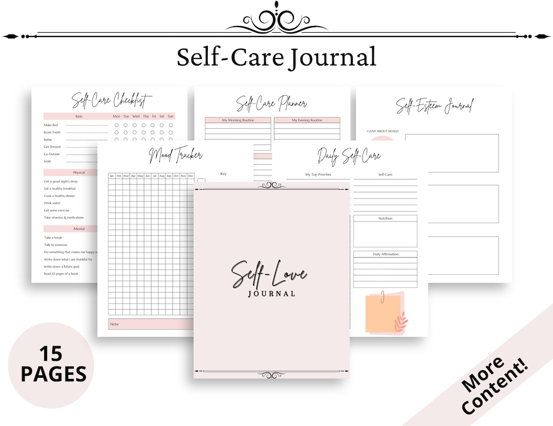 Printable Self-care Journal, Self-love Tracker, Mood Tracker, Habits - Etsy