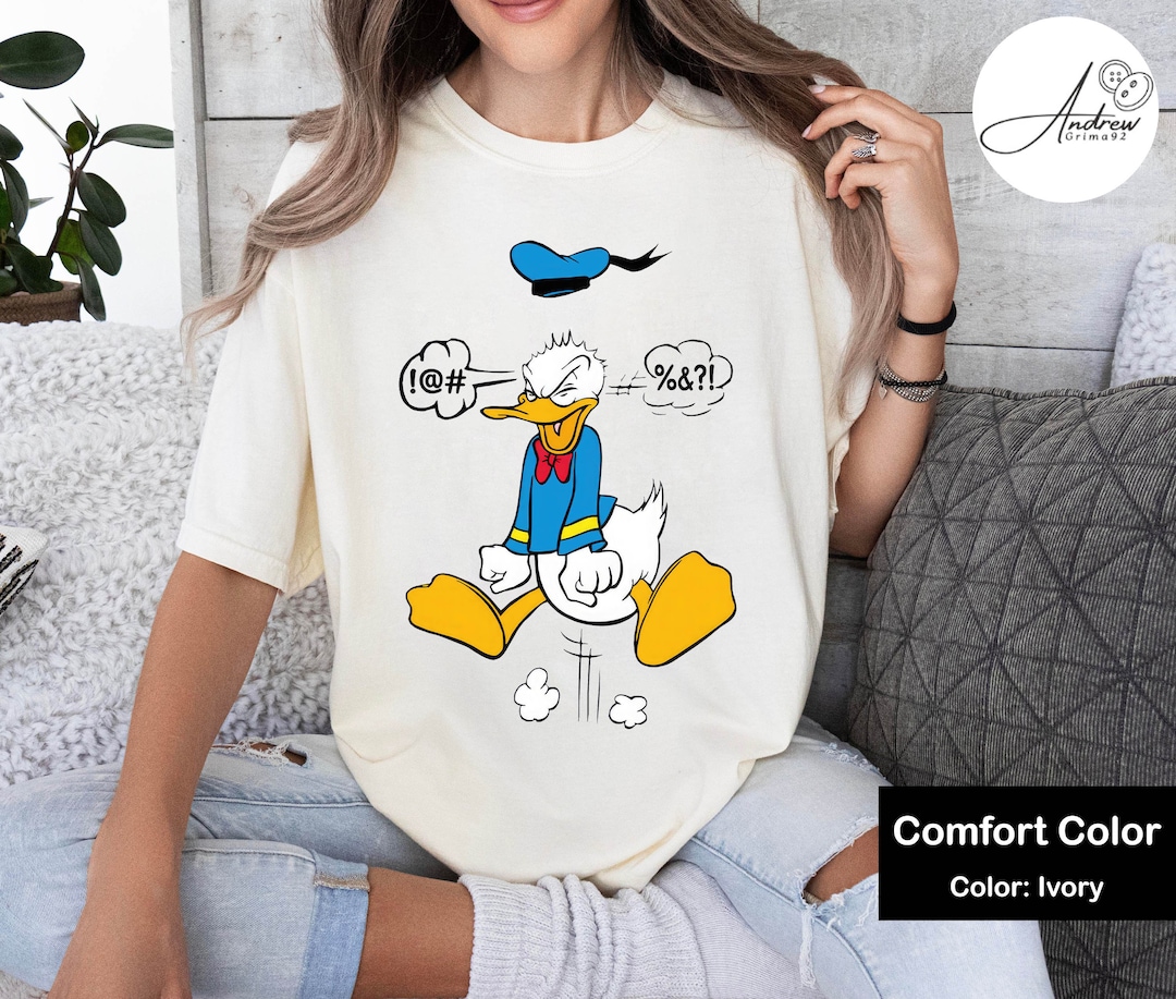 Angry Donald Duck Tee, Donald Duck Swearing Tshirt, Disney Dad Shirt ...