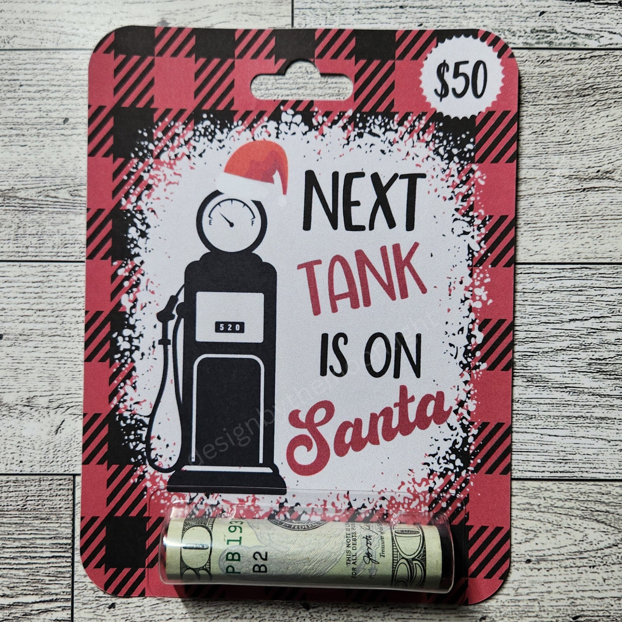 Christmas Santa Gas Money Holder Cash Gift Card - Etsy