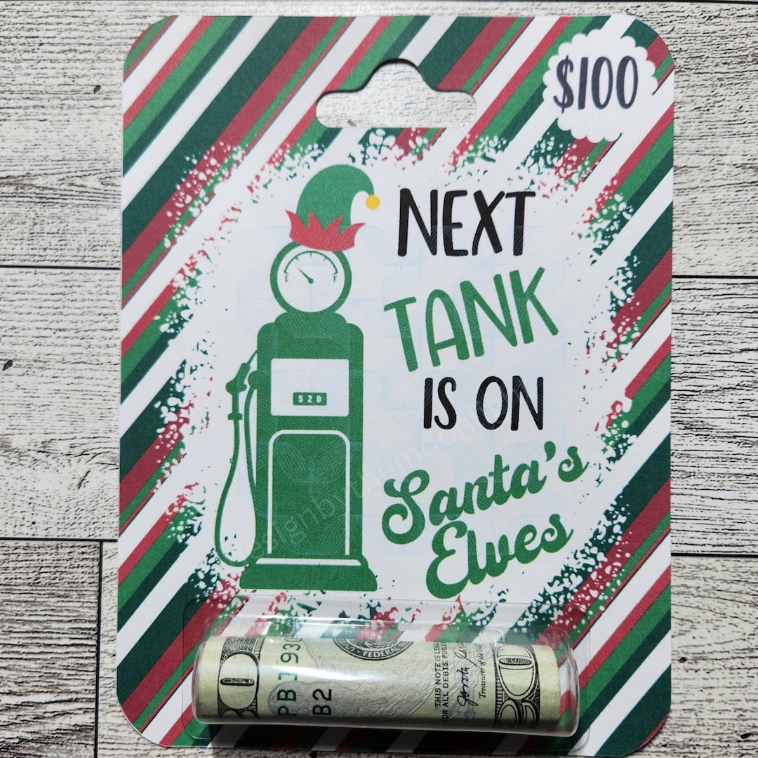 Christmas Elf Gas Money Holder Gift Card - Etsy