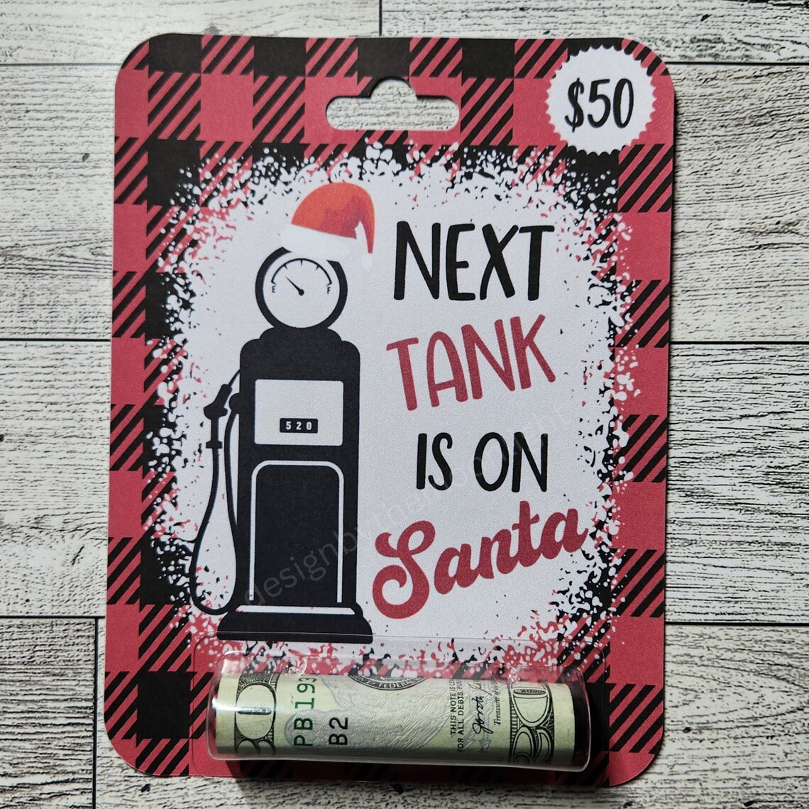 Christmas Santa Gas Money Holder Cash Gift Card - Etsy